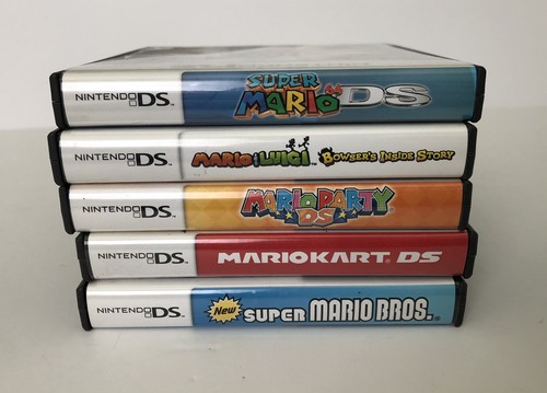 Lot Of 5 Nintendo DS Cases Mario Kart, Super Mario 64 DS Case And ...