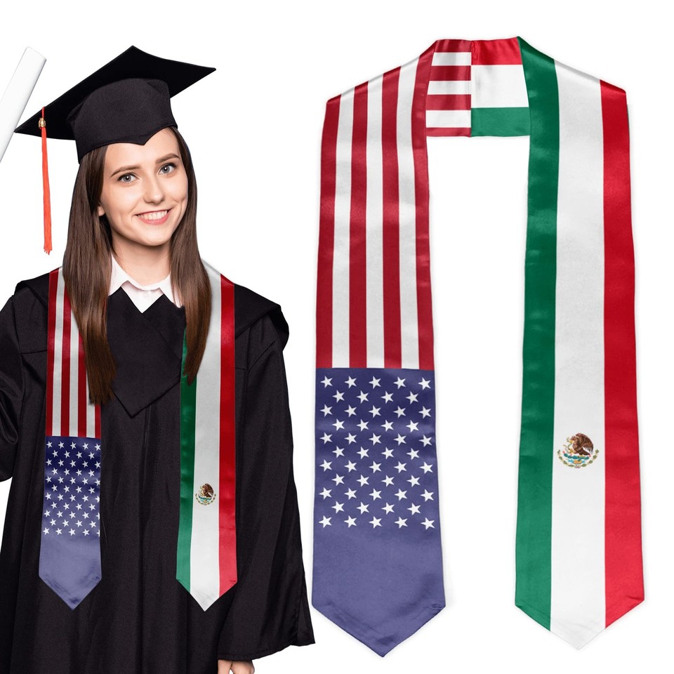 Graduation Stole Sash Puerto Rico El Salvador Flag Graduation Stole ...