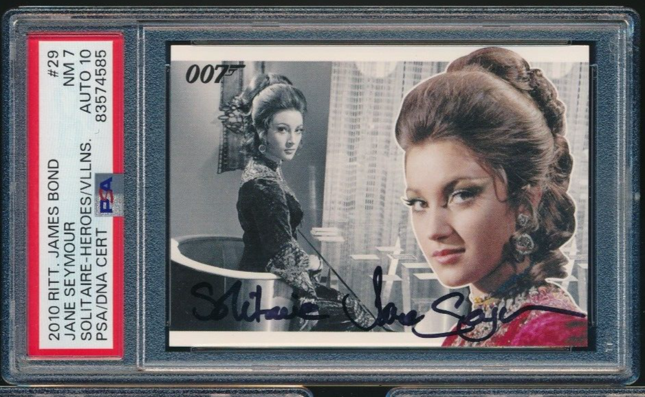 2010 James Bond Heroes & Villains #30 Solitaire Jane Seymour signed PSA ...