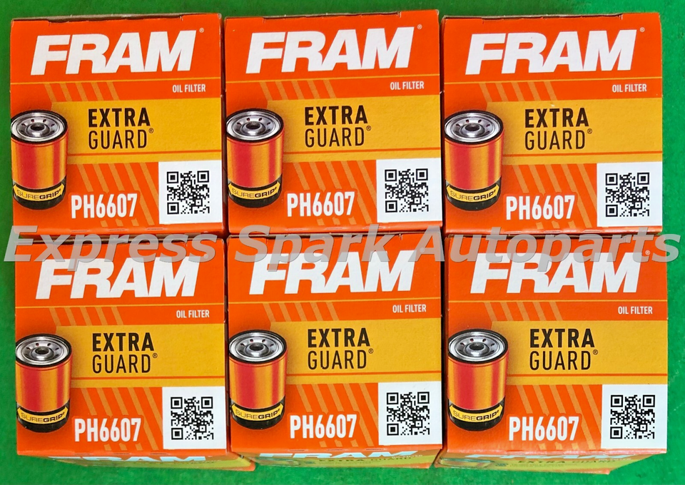 Case of 6 Engine Oil Filter-Extra Guard FRAM PH6607 For INFINITI, MAZDA ...