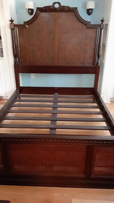Frontgate Beauvier Cane Bed (queen size) | eBay