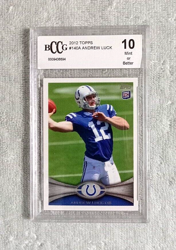 2012 Topps Football Andrew Luck RC Rookie Card #140 BCCG Graded 10 | eBay