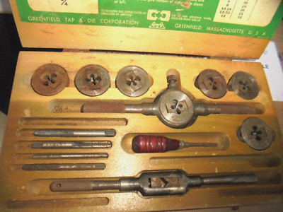VINTAGE TAP & DIE SET, GREENFIELD LITTLE GIANT AA-4 SCREW PLATE | eBay