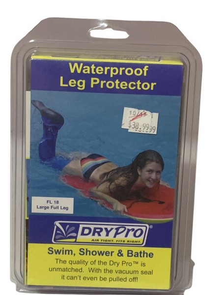 DryPro FL-18 Waterproof Vacuum Sealed Full Leg Cast Cover, Large for ...