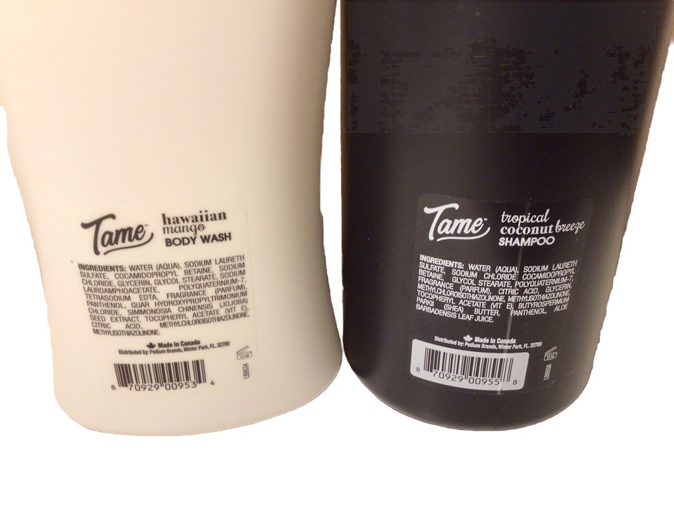 Tame Tropical Coconut Moisturizer Shea Butter Shampoo 32 Oz & Hawaiian ...