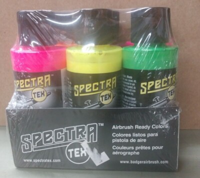 Spectra Tex Neon NS-55 - 6 2oz Bottles Air Brush Ready Paint Set ...