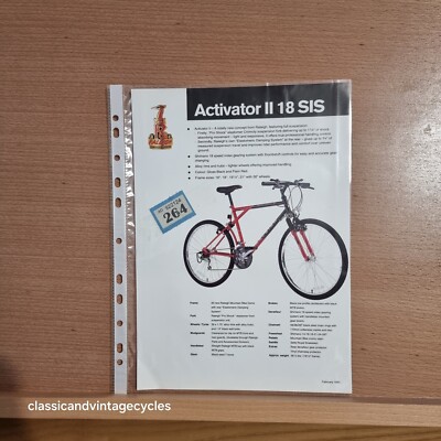 Raleigh 1994 MTB Activator 11 18 SIS Original/Specification/Brochure ...