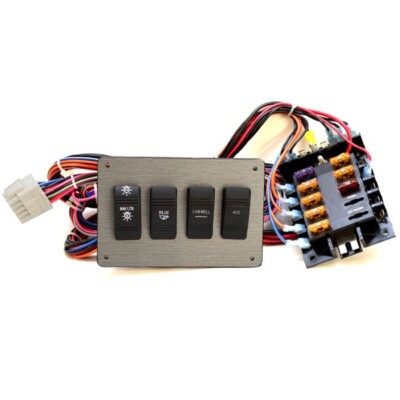 Crestliner Boat Rocker Switch Panel 2006161 | Fish Hawk Brushed Pewter ...