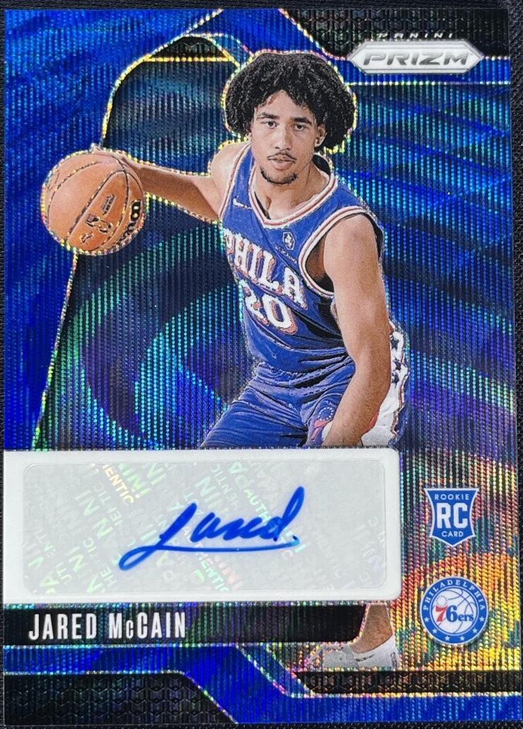 2024-25 Panini Prizm - Rookie Signatures Jared McCain #RSI-26 Blue Wave ...