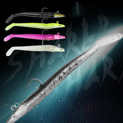 10Pcs Saltwater Sandeel Lures for Bass Wrasse Cod Pollock Sea Fishing ...