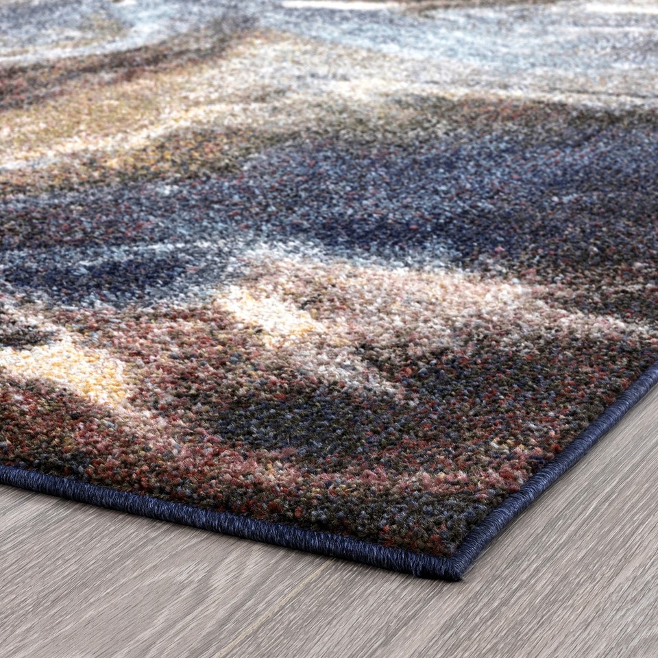 4x6 Modern Navy Area Rugs for Living Room | Bedroom Rug | Dining Room ...