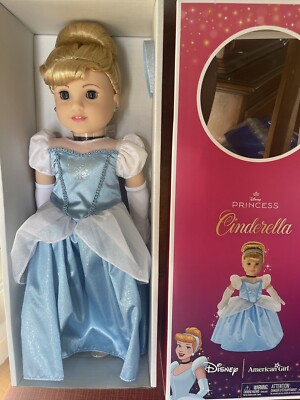 NEW American Girl Disney Princess CINDERELLA 18" DOLL + Gown Glass ...
