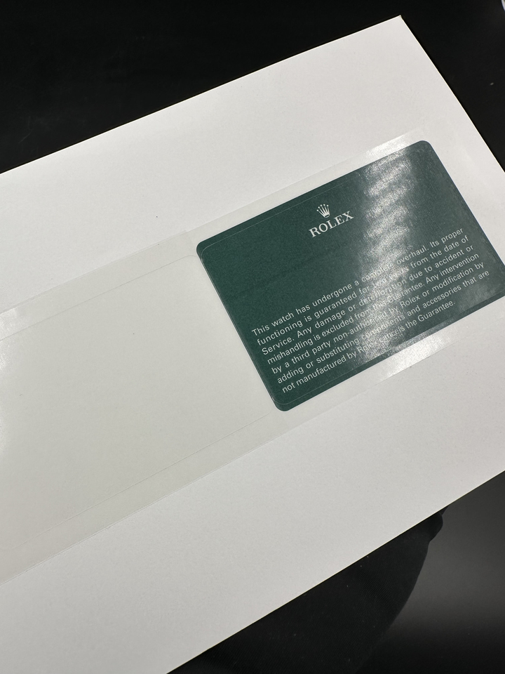 Official Blank Rolex Service Card from Rolex Service Center. NEW | eBay