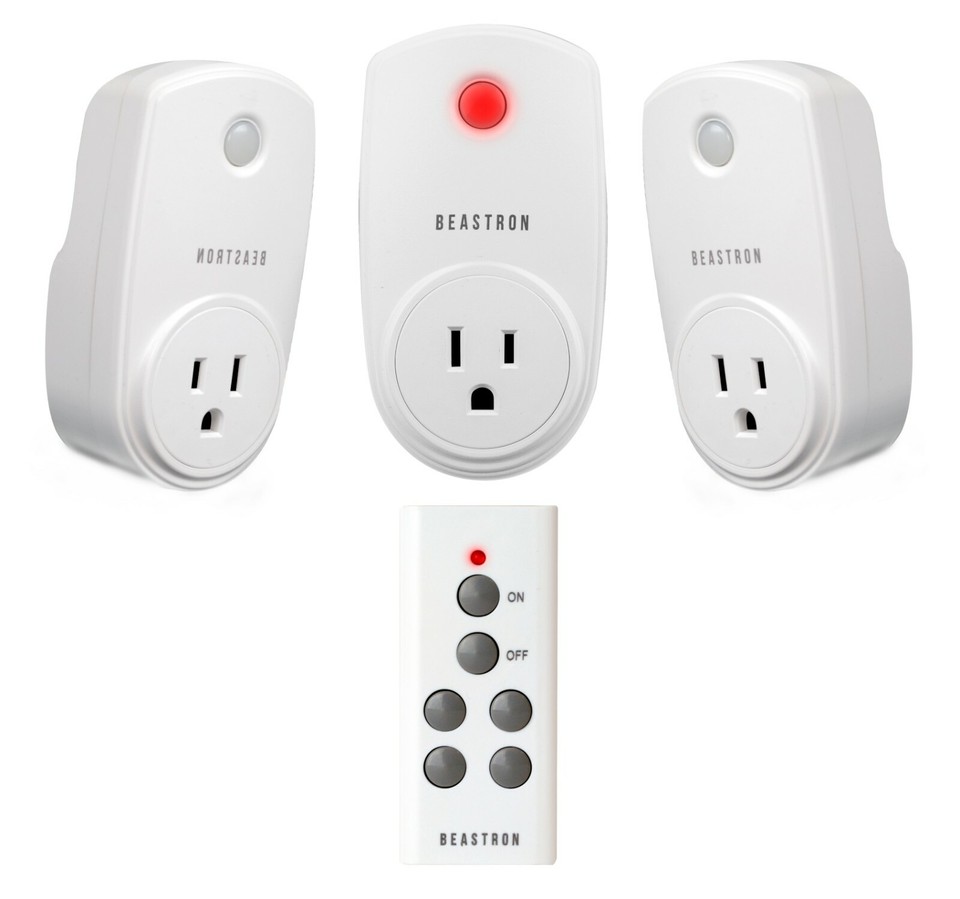 Remote Control Electrical Outlet Switch for Lights and Household, White ...