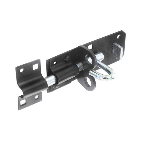 Black Tower Bolt with Padlock Security 200mm | eBay