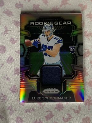 2023 Prizm Luke Schoonmaker Silver Jersey Patch Rookie Gear Dallas ...