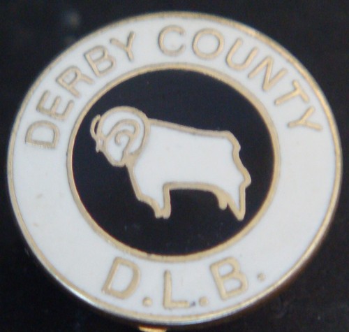 DERBY COUNTY FC DLB Misspelt DLF Badge Brooch pin In gilt 17mm Dia | eBay