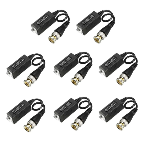 8Pcs CCTV Camera 1080P video Balun BNC Connector Coaxial Cable signal ...