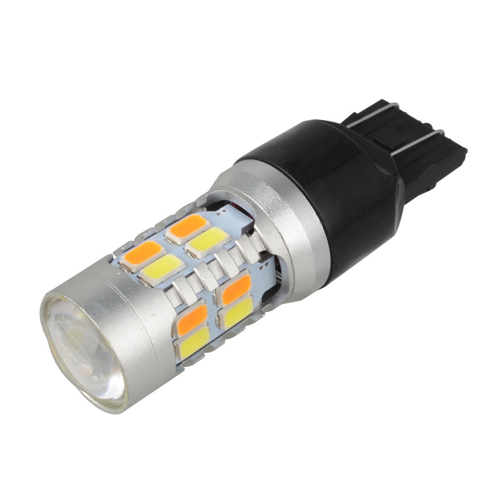 4X 7440 7443 7444 LED White/Amber Switchback Turn Signal Light DRL ...