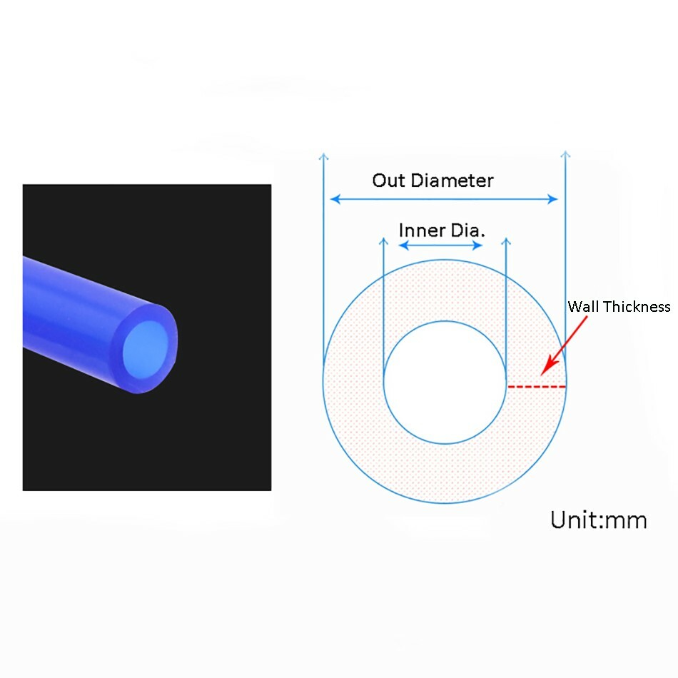 Silicone Tube 3x5mm ID.3mm OD. 5mm Food Grade Soft Flexible Tubing Hose ...