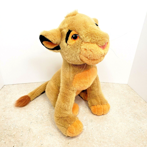 Vintage Disney Store Lion King Simba Plush 14" Stuffed Animal Sitting ...
