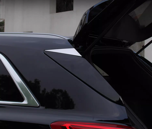 Silver Stainless Steel D-pillar Rear Spoiler Cover Trim for Cadillac ...