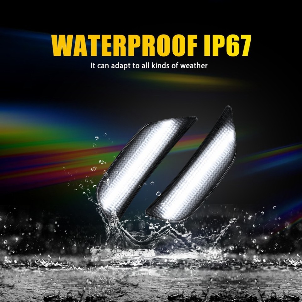 For Kia K5 2021-2024 Gen5 DL3 Smoked White LED Front Side Marker Lights ...