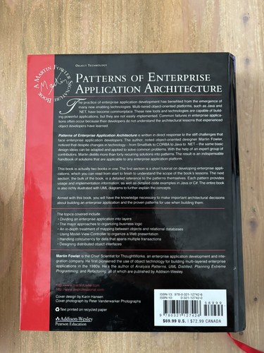 Patterns of Enterprise Application Architecture Martin Fowler | eBay