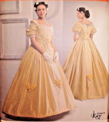 SEWING PATTERN Simplicity 2881 CIVIL WAR Dress Skirt Bodice Costume sz ...