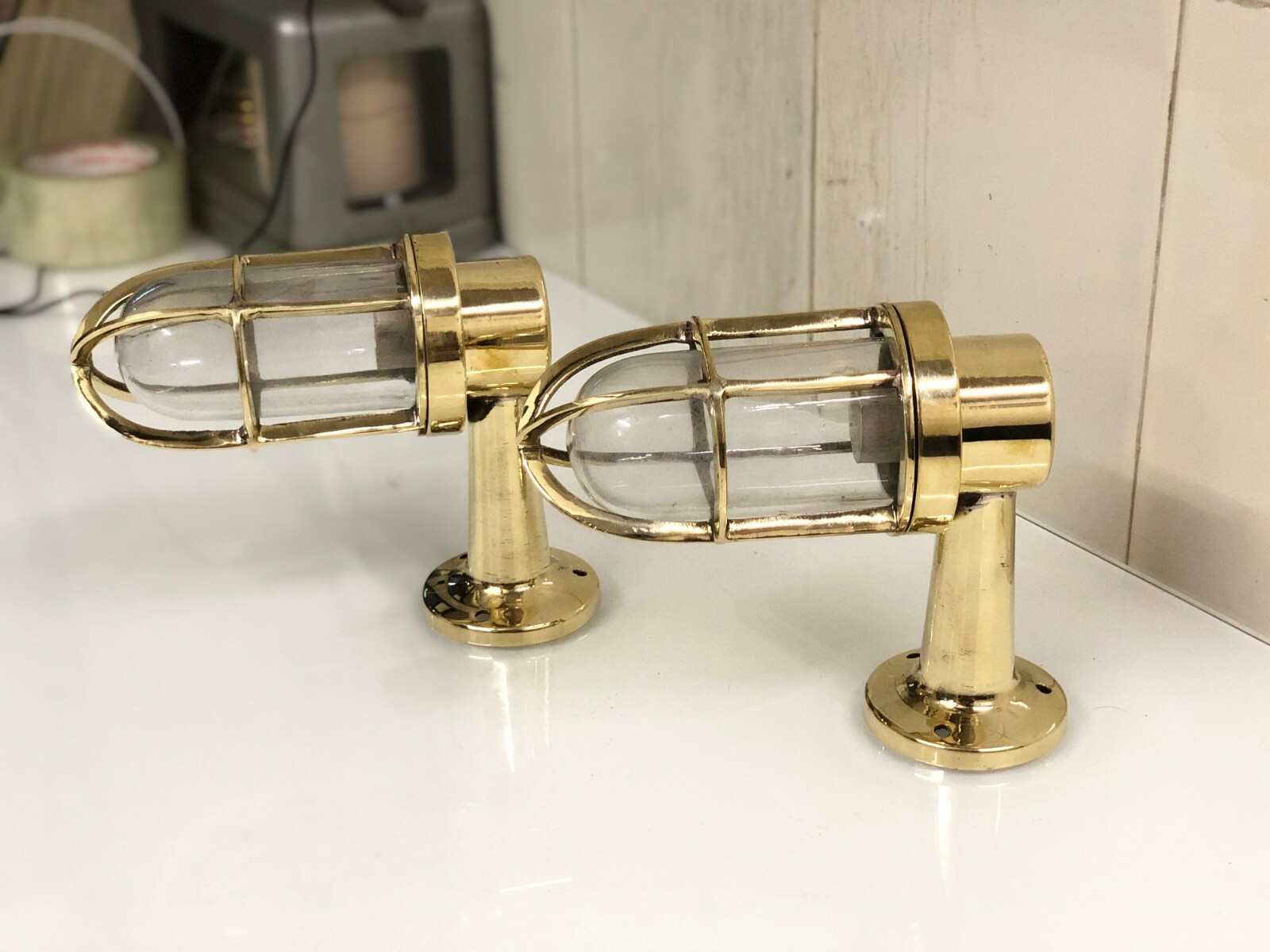 Brass Nautical Bulkhead Swan Light | Ship Wall Mount Outdoor Decor | eBay