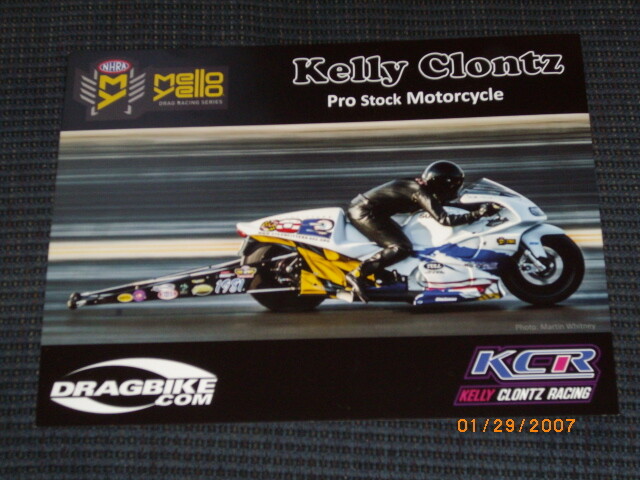 2019 KELLY CLONTZ PRO STOCK MOTORCYCLE NHRA POSTCARD | eBay