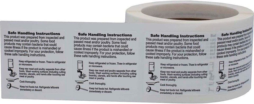 Safe Handling Instruction Labels for Food Rotation Restaurant 2 x 2 ...