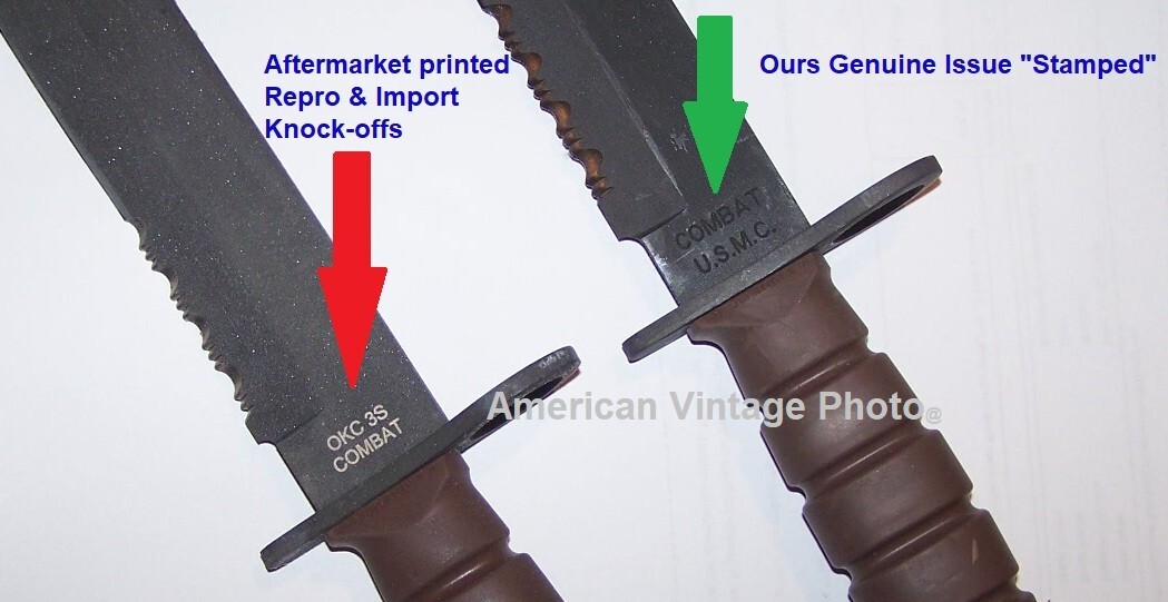 OKC-3S Knife Bayonet & Scabbard USMC Ontario Knife Company Genuine ...