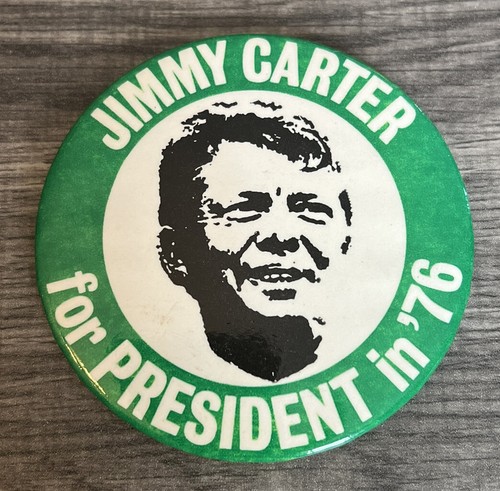 1976 Vintage Jimmy Carter For President In ‘76 Button Pin Pinback PB26B ...