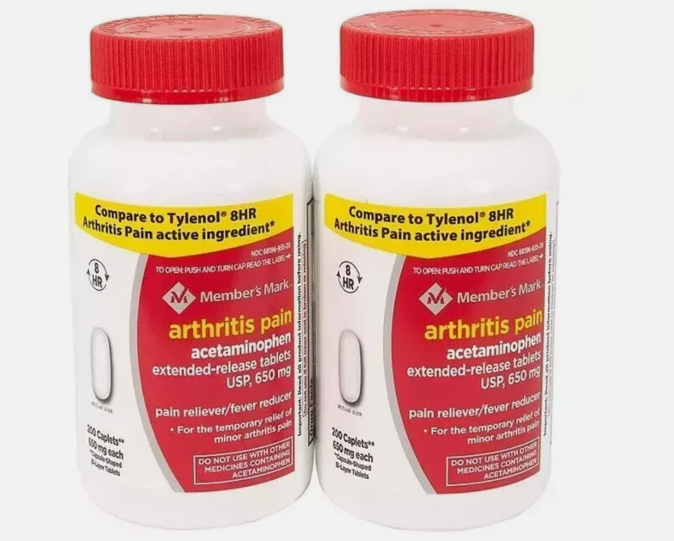 Member's Mark 650 mg Arthritis Pain Extended Release Tablets 400 ct. 2 ...