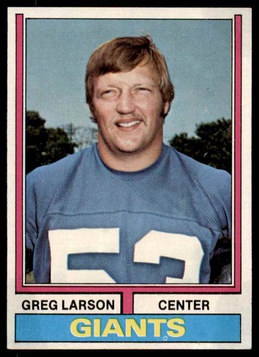 1974 TOPPS GREG LARSON NEW YORK GIANTS #51 | eBay