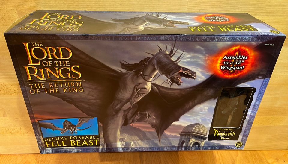 Deluxe Posable Fell Beast Ringwraith Rider Morgul Lord Of The Rings Toy ...