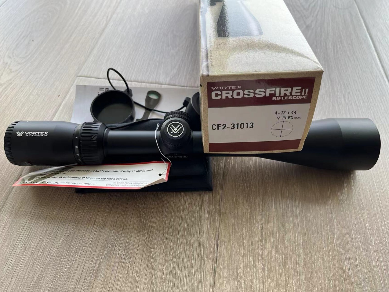 Vortex Crossfire II 4-12X44 V-Plex Reticle MOA Riflescope CF2-31013 ...