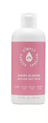 Simply Natural Scents Cherry Blossom Hair & Body Wash USA Made 10fl oz ...