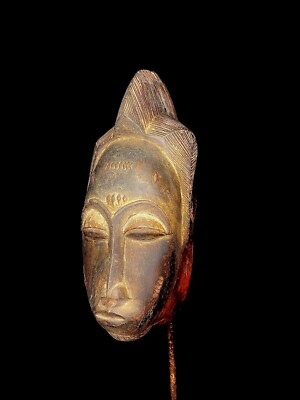 GURO BAULE/African mask antiques tribal Face vintage Wood Carved ...