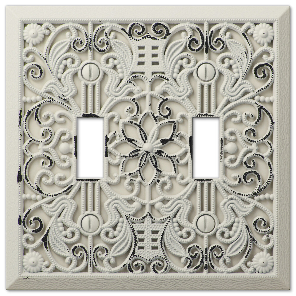 Antique White Filigree Switch Plate Cover Arabesque Wallplate | eBay