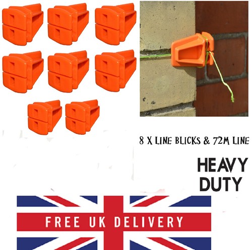 72m Builders Brick String Line 8 Brickies L Shaped Corner Blocks Brick ...