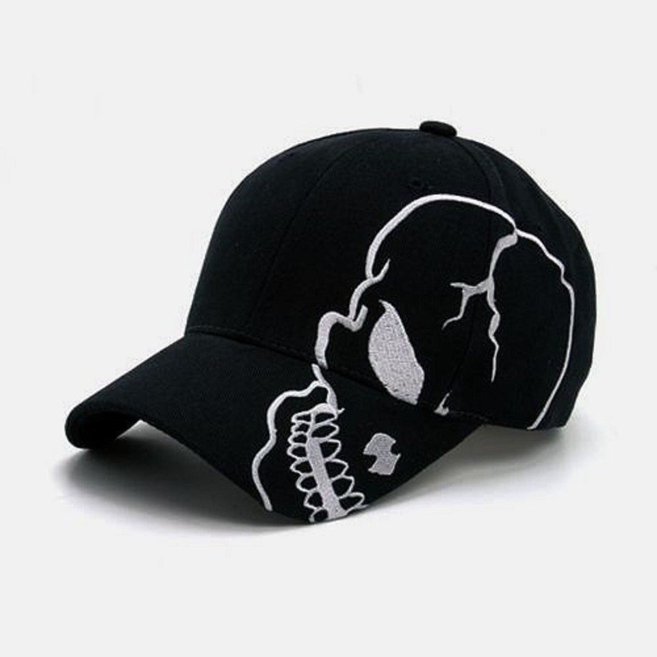 Skull Skeleton Skateboard Biker Motorcycle Military Goth Baseball Ball ...