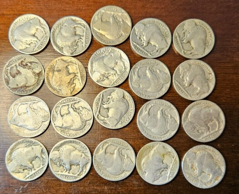 20 Dateless/Partial Date Buffalo Nickels 1913-1938 Coin Lot | eBay