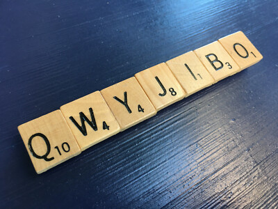 "QWYJIBO" SCRABBLE MAGNET - Classic Simpsons Joke w/Original Tiles | eBay