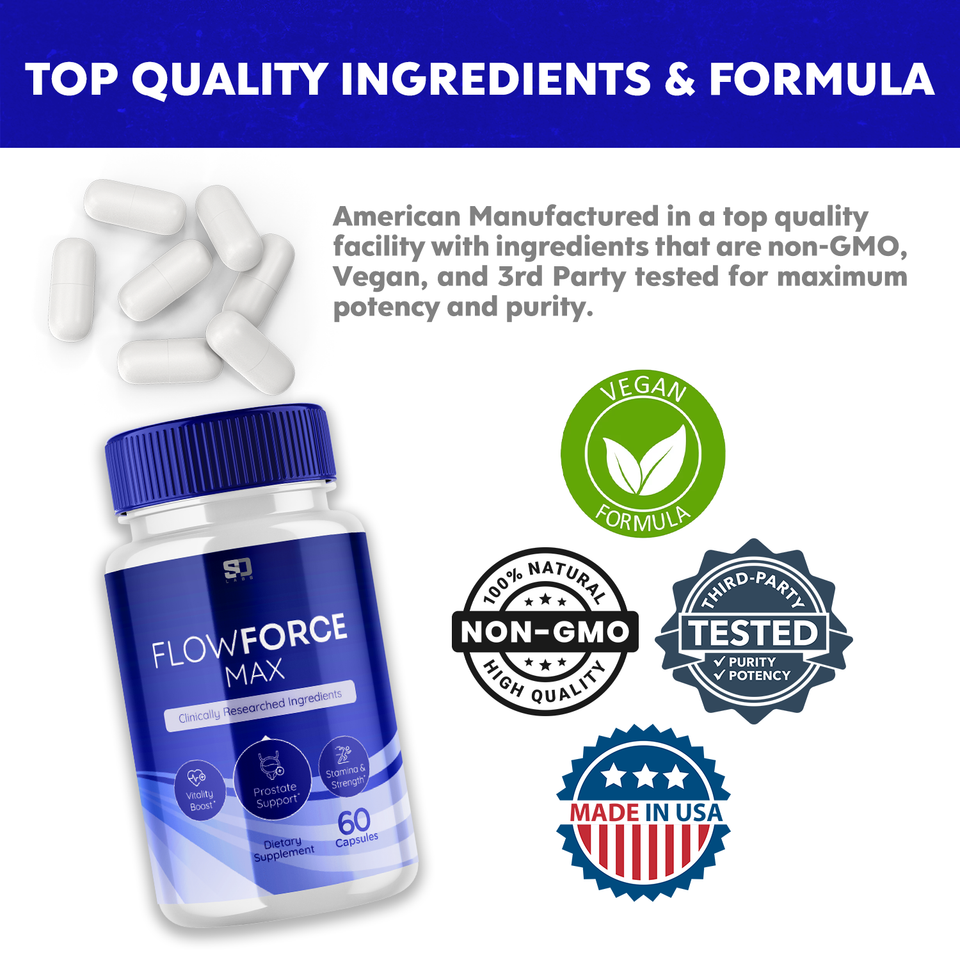(2 Pack) FlowForce Max, Flow Force Max Male Vitality Supplement (120 ...