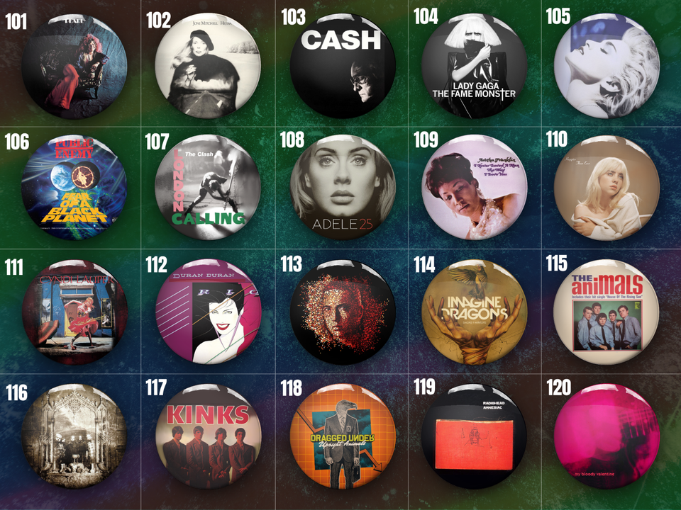 Album Cover Pin Badges | Design Your Own Cutomised Option | Music Band ...