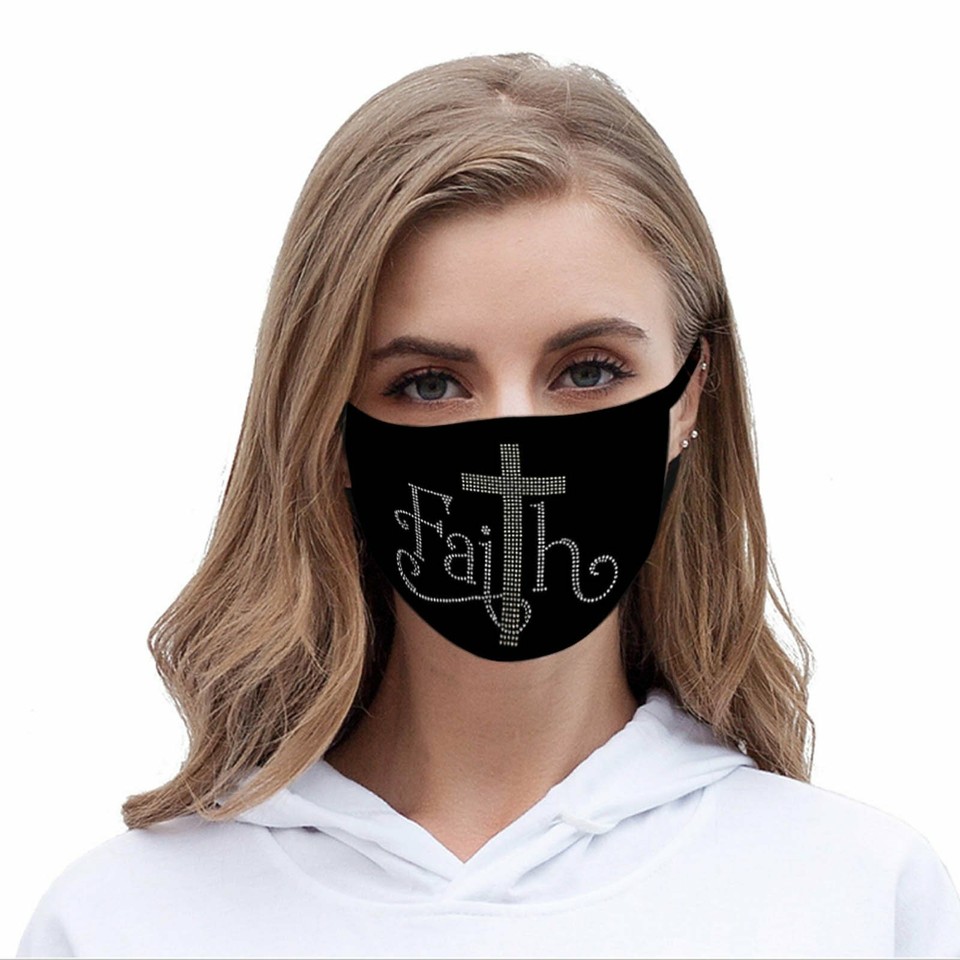 American Bling Spiritual Fabric Face Mask Double Layer- FAITH | eBay