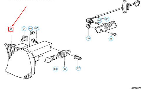 NEW BMW 5 E34 RIGHT TURN LIGHT INDICATOR 63131384034 1384034 OEM | eBay