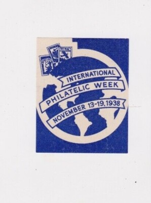 1938 INTERNATIONAL PHILATELIC STAMP WEEK POSTER CINDERELLA STAMP | eBay